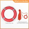 28in Boat Safety Throw Ring, 5.5lb Standard Life Ring with 98.4ft Water ...