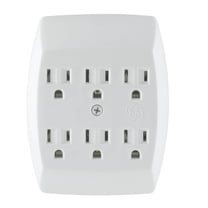 GoGreen Power 6-Outlet Wall Tap, Tan, 16000TT - Walmart.com