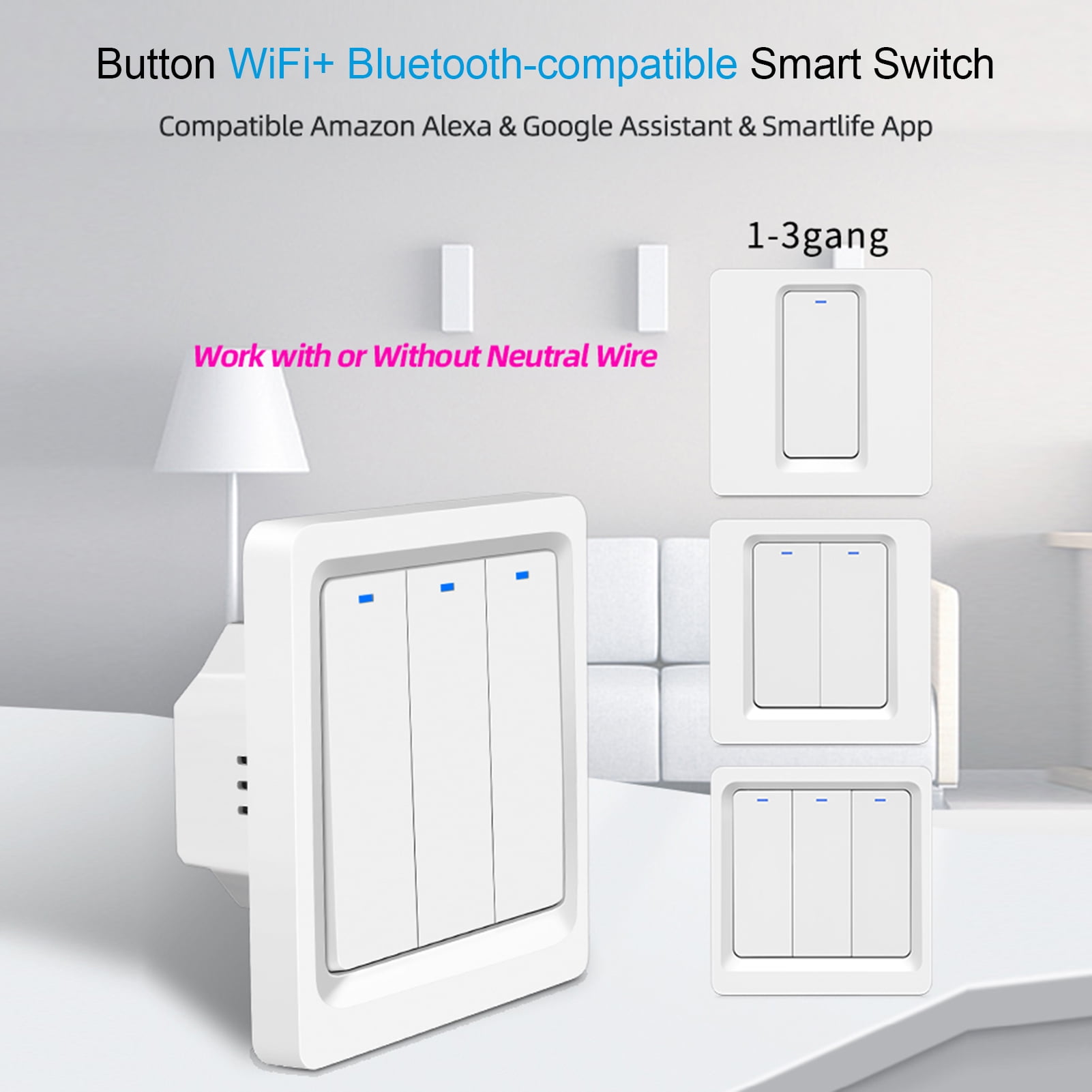 Dream Lifestyle Smart Switch 1/2/3 Gang Intelligent Linkage Timing ...