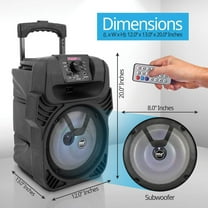 Pyle 600W Portable Bluetooth Speaker System with High-Powered PA ...