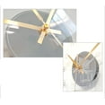 MONIPA Transparent Wall Clock Round Tempered Glass Clock Ultra-Thin ...
