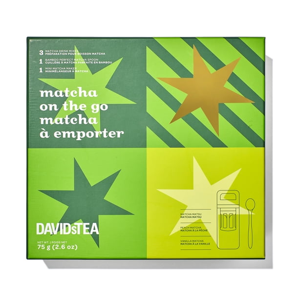 DAVIDsTEA Matcha On The Go Tea Gift with Matcha Spoon & Matcha Shaker ...