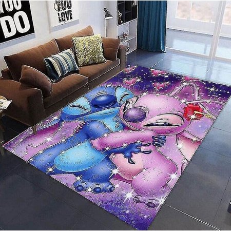 Kids Lilo Stitch Bedroom Living Room Carpet Anti-slip Rug Home Doormat ...