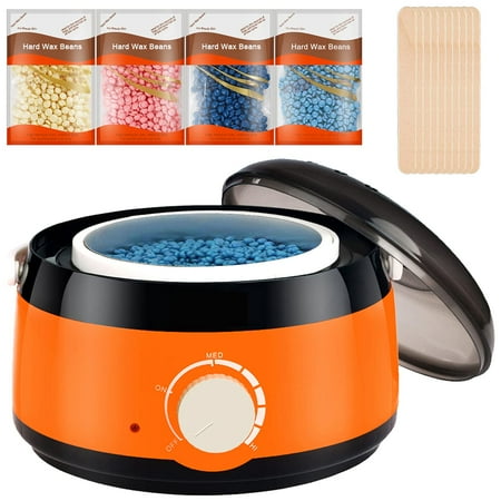 Waxing Kit for Women Men, Wax Warmer Hair Removal Kit, with 4 Flavors ...