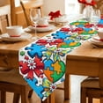 Cartoon Jigsaw Table Runner Linen Burlap Table Runner 70 Inches Long ...