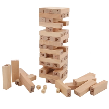 Wooden Blocks Stacking Toy, Blocks Tower Building Toy Improve Patience ...
