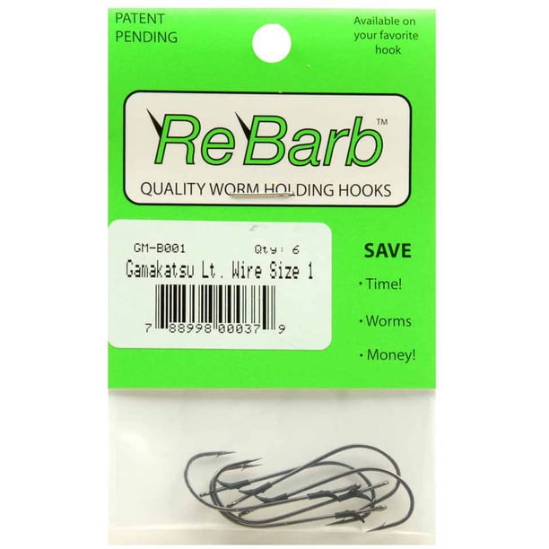 Roboworm Rebarb Hook Medium Wire #4/0 - Walmart.com