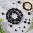 4 Style Opaque Acrylic Beads Round Black 10-20x9-19mm Hole: 1.8-3mm ...