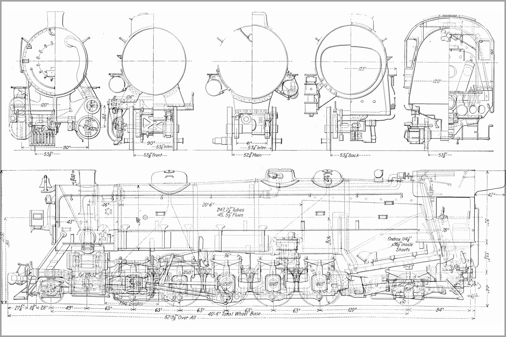24"x36" Gallery Poster, USRA Light Santa Fe (2-10-2) Railroad ...