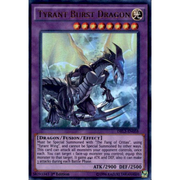 YuGiOh Dragons of Legend: Unleashed Ultra Rare Tyrant Burst Dragon DRL3 ...