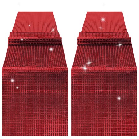 QualitChoice 2 Pieces Table Runner Glossy Replacement Restaurant Party ...