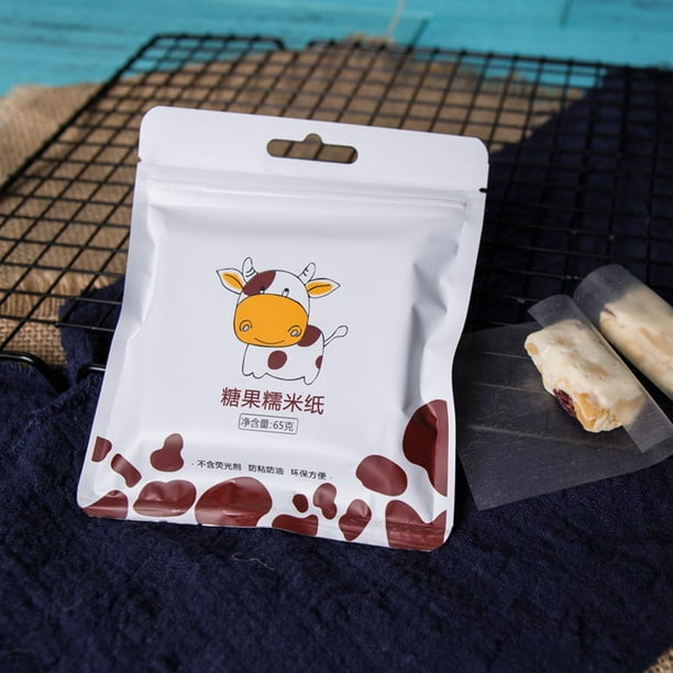 OUTAD 500 Sheets Nougat Wrapping Paper Edible Glutinous Rice Paper ...