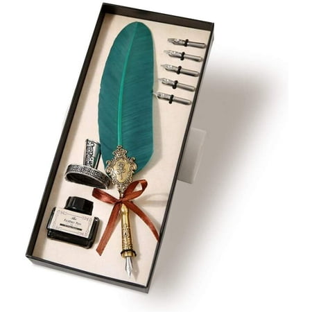 Bmatwk Feather Pens with Base Retro Classical Fountain Pen Old European ...