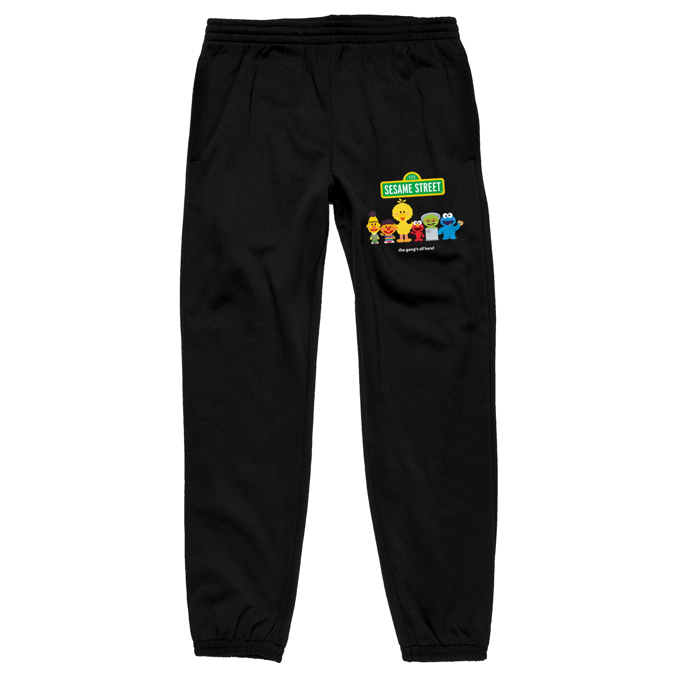 Sesame Street Sesame Street Gang Men's Black Graphic Sweatpants-Small ... Sesame Street Sesame Street Gang Men's Black Graphic Sweatpants-Small ...