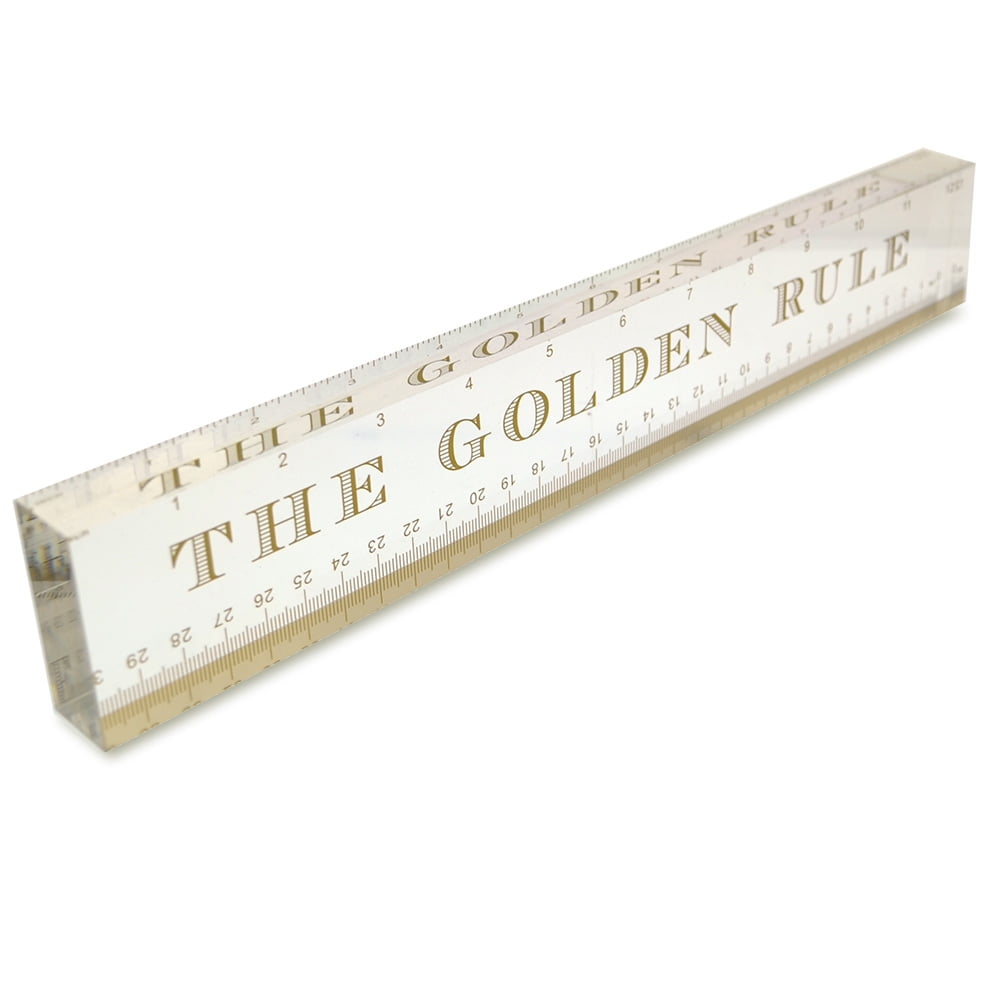 OnDisplay Acrylic Block Decorative Desktop Ruler - The Golden Rule ...