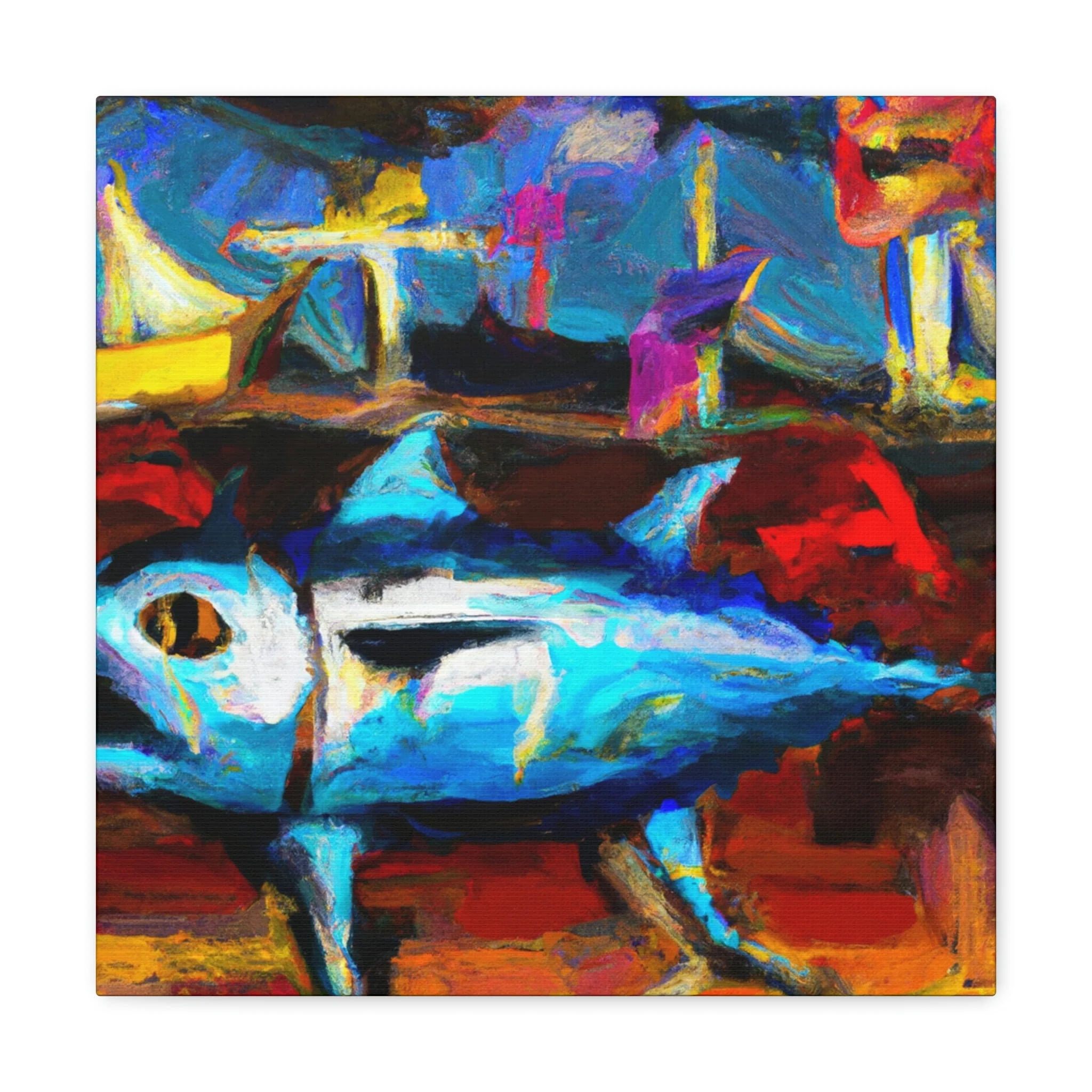 Tuna: Expressionist Masterpiece - Canvas - Walmart.com