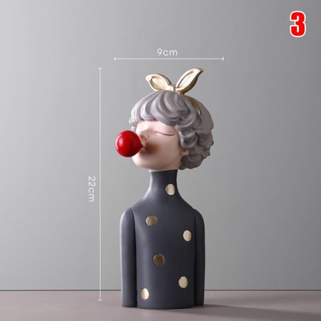Modem-Girl Resin Art Statue Fairy Fashion Style Sculptures Desktop ...