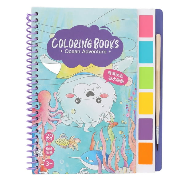 Paint with Water Books 20 Patterns Interesting Educational White Card ...