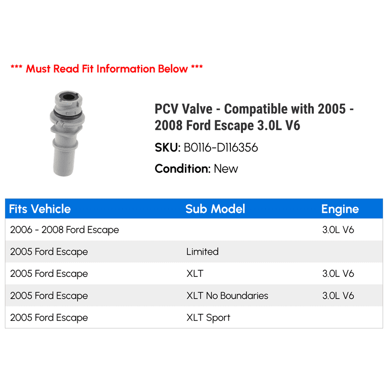 PCV Valve Replacement PCV Valve For Ford Explorer, Taurus, Flex ...