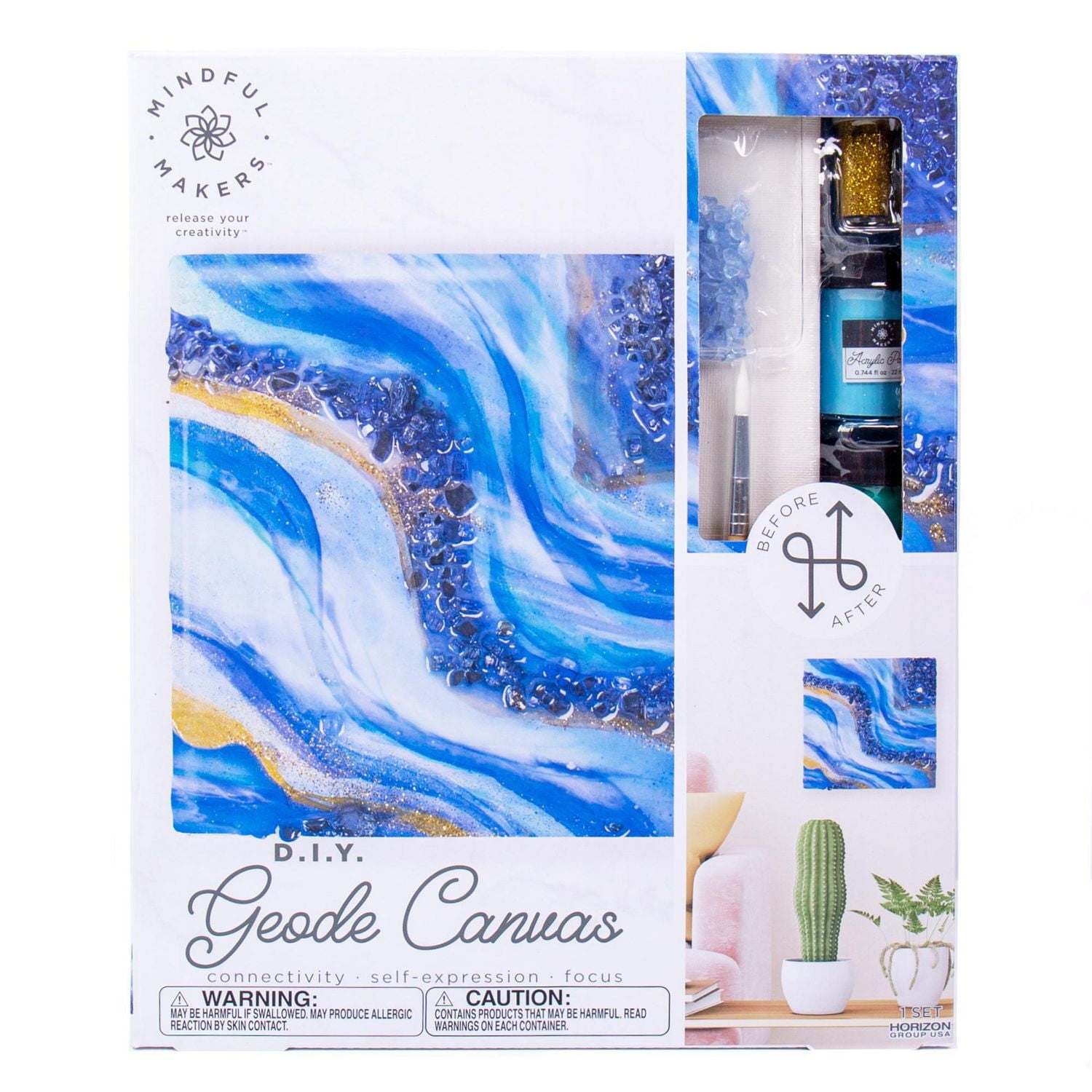 Click here for Mindful Makers D. I.Y. Sapphire Geode Canvas Set... prices