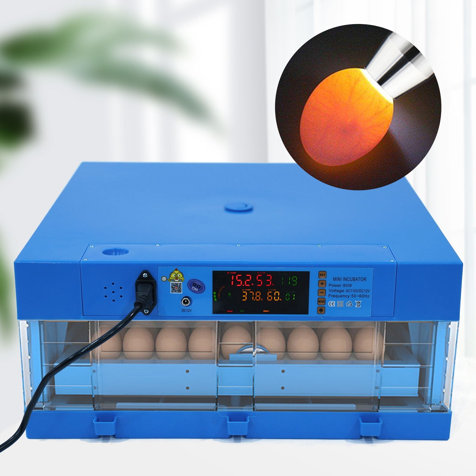 Wuzstar 64 Eggs Hatching Incubator Automatic Digital Egg Turner ...