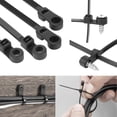 100PCS Nylon Tie Buckles Automatic Locking 18kg Load for Secure Cable ...