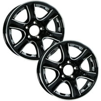 "Pack of 2, 15-inch Aluminum Trailer Rim T-07 Spoke - Black Machined, 5 ...
