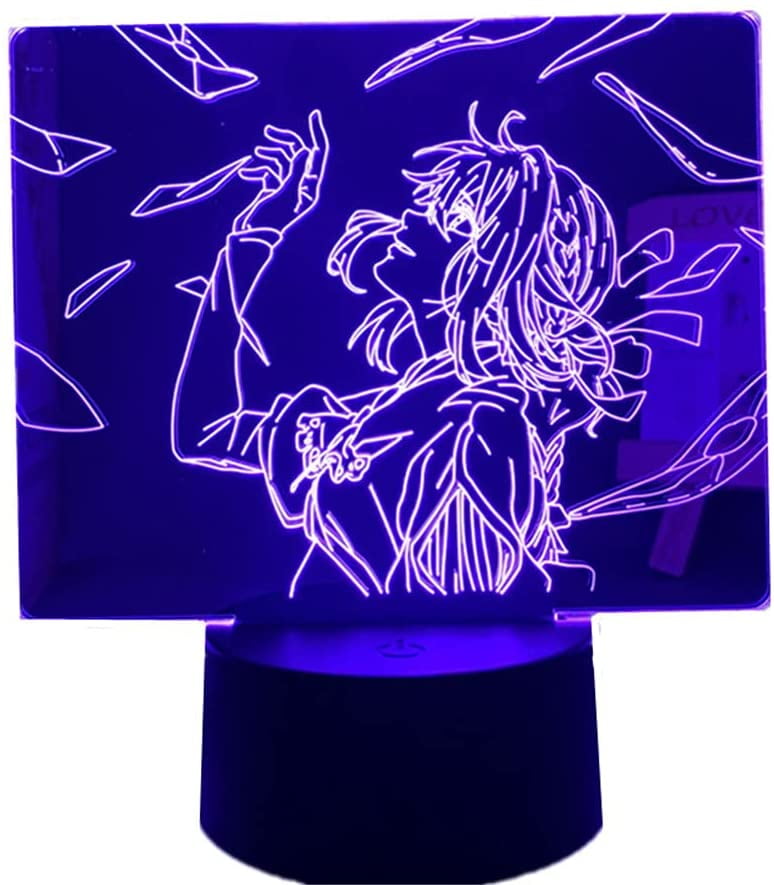 Buy AVEKI Anime Light Novel Violet Evergarden Figure USB 3d LED Light ...