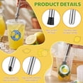 25 Set 32 Oz Clear Plastic Lemonade Cups with Lids and Straws Kit ...