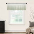 Abstract Art Semi Sheer Valance Curtains Classic Green Line Gradient ...
