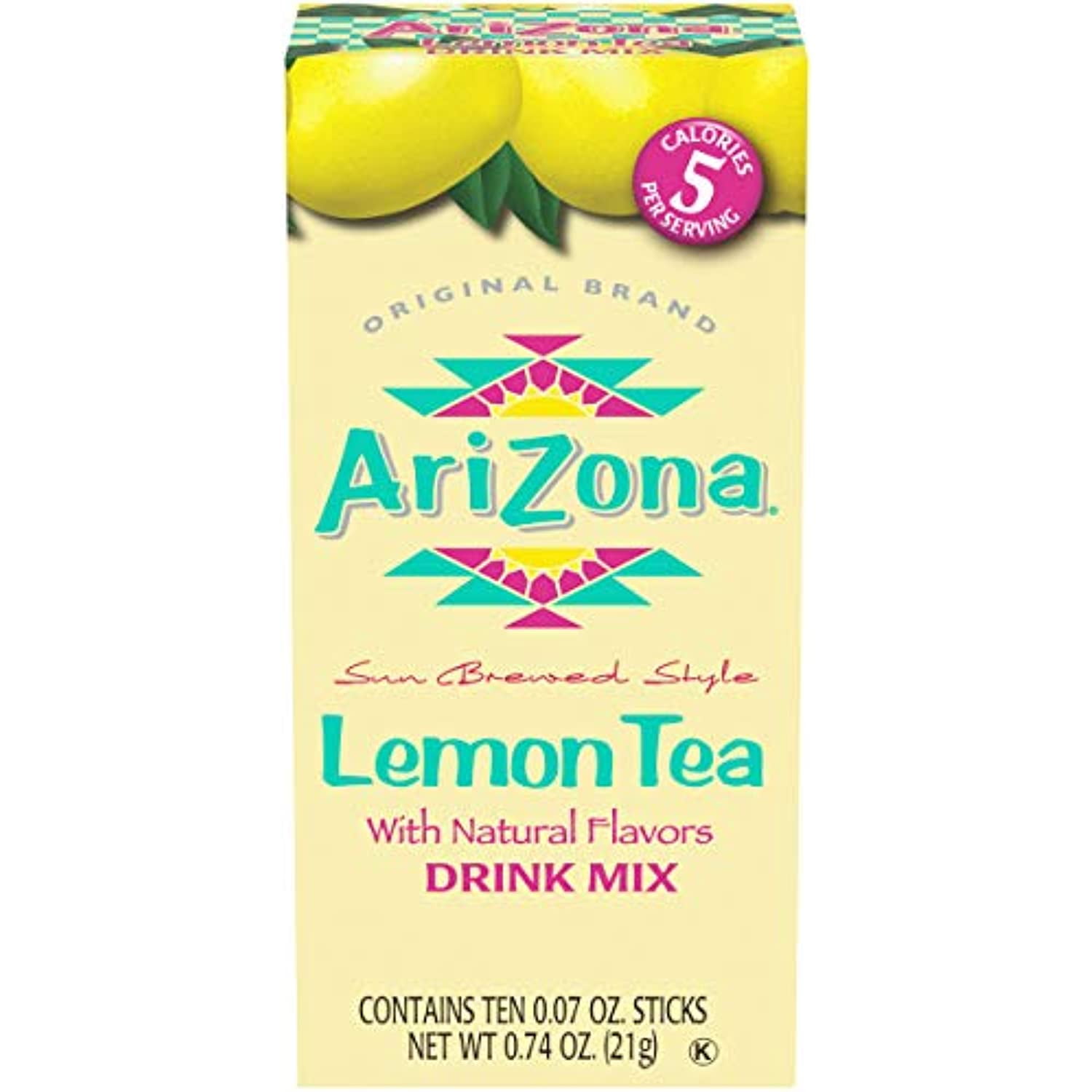 Arizona Zero Sugar Lemon Iced Tea On-The-Go Powdered Drink Mix 120 ...