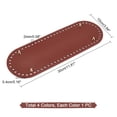 4Pcs 4 Colors PU Leather Oval Long Bag Bottom for Knitting Bag Women ...