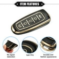 Unique Bargains Key Fob Cover for Ford C-Max Escape 5 Buttons TPU Black ...