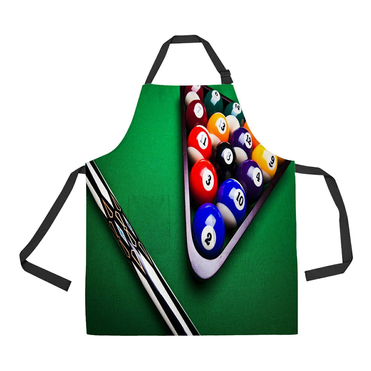 ECZJNT Billiard balls pool Adjustable Bib Kitchen Apron with Pockets ...