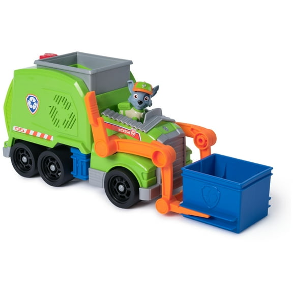 PAW Patrol Rocky’s Crush N’ Roll Recycling Truck with Rocky Action ...