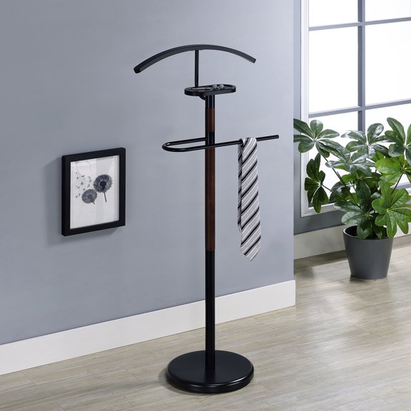 Kings Brand Furniture Modern Curved Suit Rack Valet Stand, Chrome ...