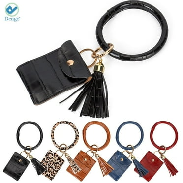 Small Key Ring Wallet FOB Holder Keychain Credit Card Wallet for Men ...