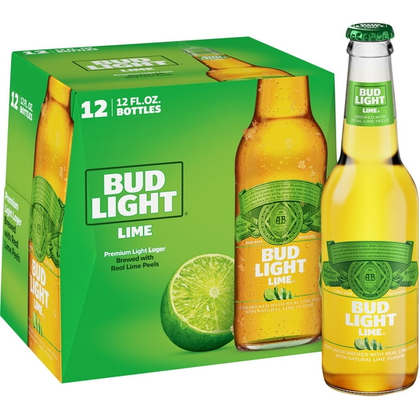 Bud Light Lime Beer, 12 Pack Beer, 12 FL OZ Bottles, 4.2% ABV - Walmart ...