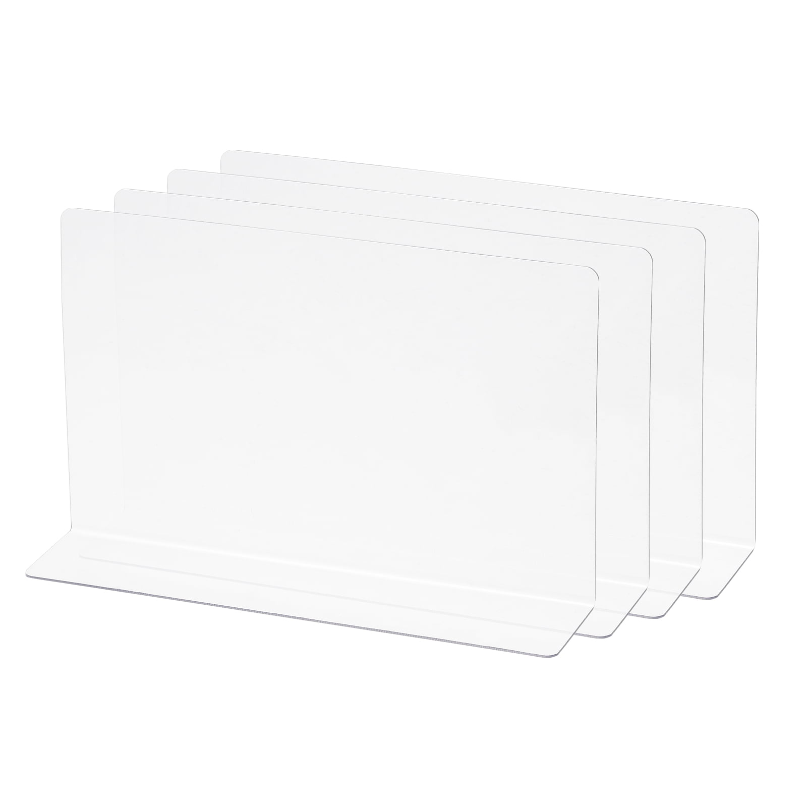 Uxcell L Type Shelf Dividers, PVC Clear Closet Shelf Separator 20 x 4 x ...
