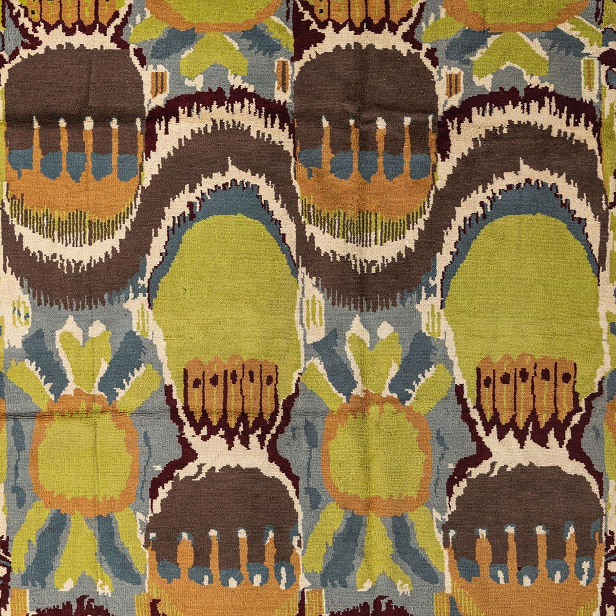 Ahgly Company Indoor Square Abstract Metallic Gold Abstract Area Rugs ...