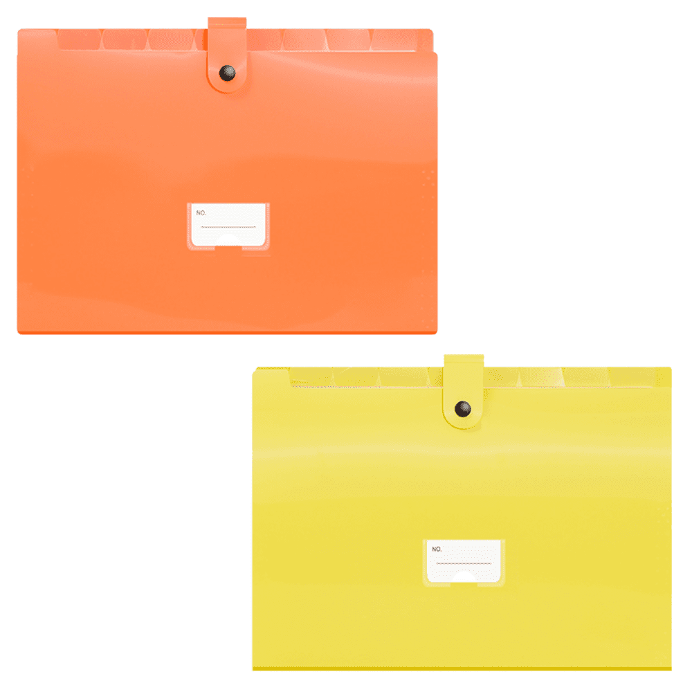 2 Pack 9-Pocket Expanding File, Plastic Expandable File Folder with ...