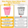Uxcell 3-Pack Small Metal Bucket with Handle, 2.4 x 2.2 Inch Iron Mini ...