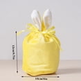 Bunny Ears Velvet Gift Bags Candy Sacks Velvet Pouch Organizer Ribbon ...