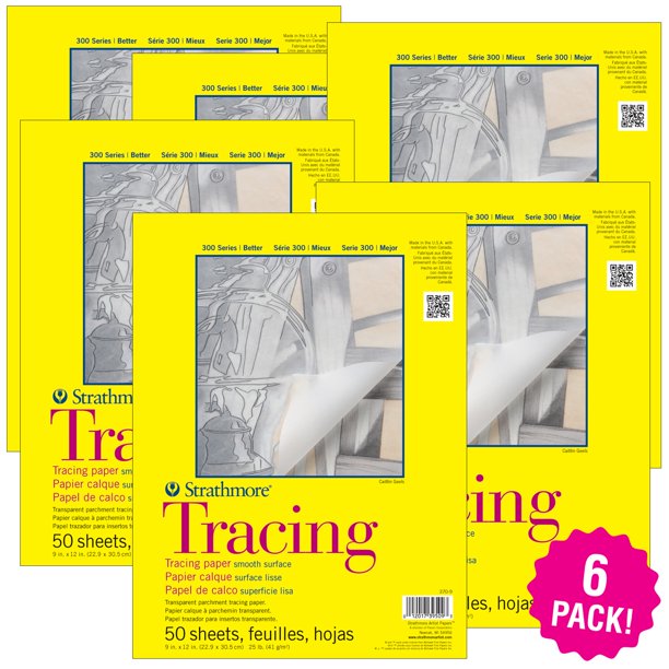 Multipack of 6 - Strathmore Tracing Paper Pad 9"X12"-50 Sheets ...