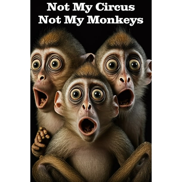 24x36 gallery poster, not my monkeys not my circust surprised monkeys - Walmart.com