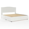 Martha Stewart King Upholstered Platform Bed with Curved Nailhead ...