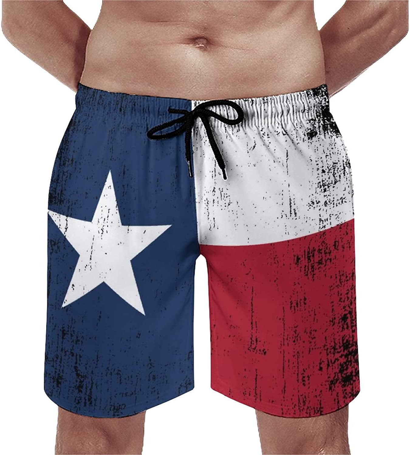 Men's Texas-State-Flag Swim Trunks Quick Dry Bathing Suit Casual ...