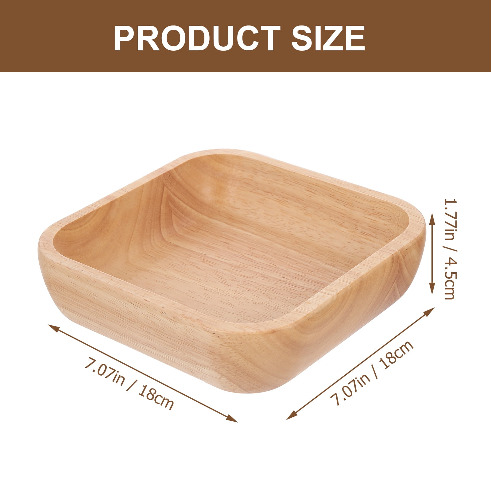 Square Wooden Bowl