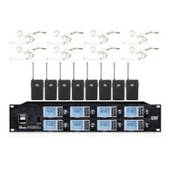 VocoPro HYBRIDPLAY8 8 Channel UHF Hybrid Wireless Headset & Lapel ...