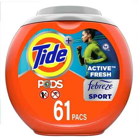 Tide PODS 4 in 1, Plus Febreze, Laundry Detergent Liquid Pacs, Sport ...